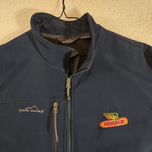 Eddie Bauer Men's Softshell Jacket with DEKALB LOGO - EB530 - BLUE XL ...