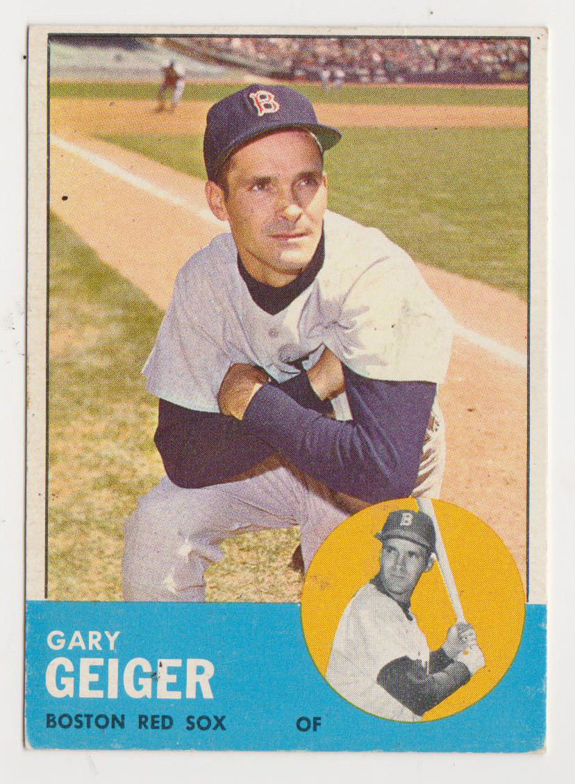 1963 Topps #513 Gary Geiger - Boston Red Sox, Excellent Plus Condition ...