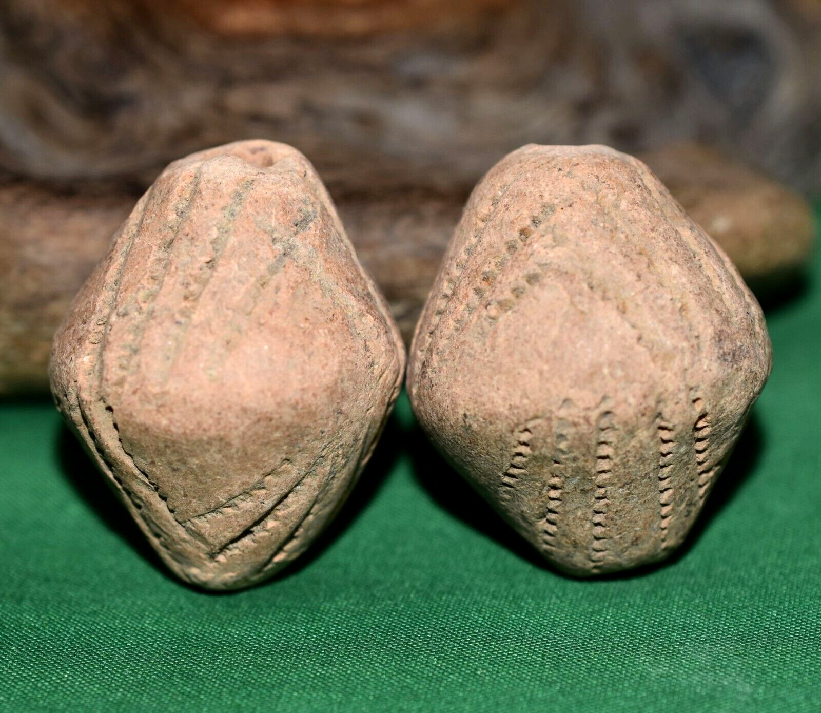 Ancient African Djenne Terracotta Clay Trade Beads Excavated Mali, West ...