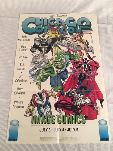 Vintage 1992 Comic Con Chicago Image Comics Poster | eBay