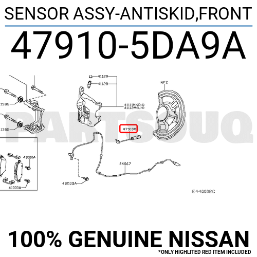 479105DA9A Genuine Nissan SENSOR ASSY-ANTISKID,FRONT 47910-5DA9A | eBay