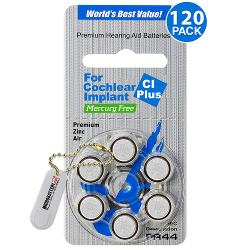 iCellTech Size 675P Cochlear Implant Batteries (120 Pack) + Free ...