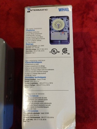 Intermatic WH40 Electric Water Heater Timer - Gray for sale online | eBay