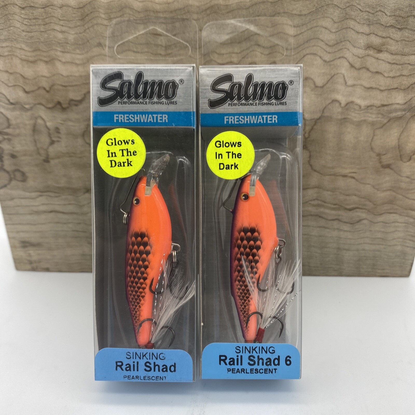 (2) Salmo Sinking Rail Shad 6 Crankbaits 2 3/8" 1/2 Ounce PEARLESCENT ...