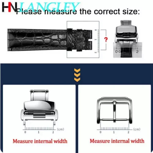 New 18mm PVD Black Deployment Clasp For Tag Heuer Watch Straps, Top ...