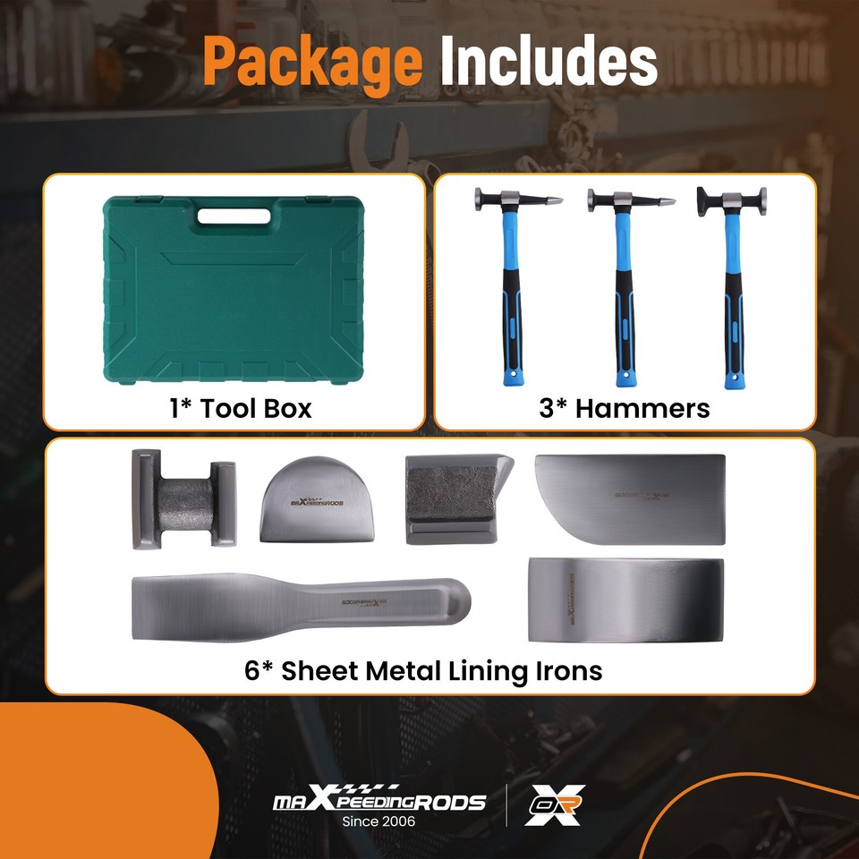 9Pcs/Set Auto Body Panel Fender Hammer Dolly Set Sheet Metal Auto ...