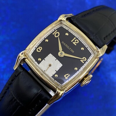 Vintage 1950 Man’s HAMILTON CLYDE Stunning Brown Fully Dial Serviced ...