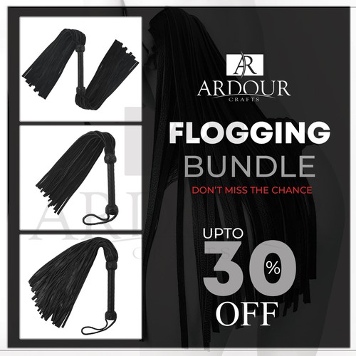 Real Cowhide Leather Floggers Bundle of 3 Handmade Floggers Heavy Duty ...