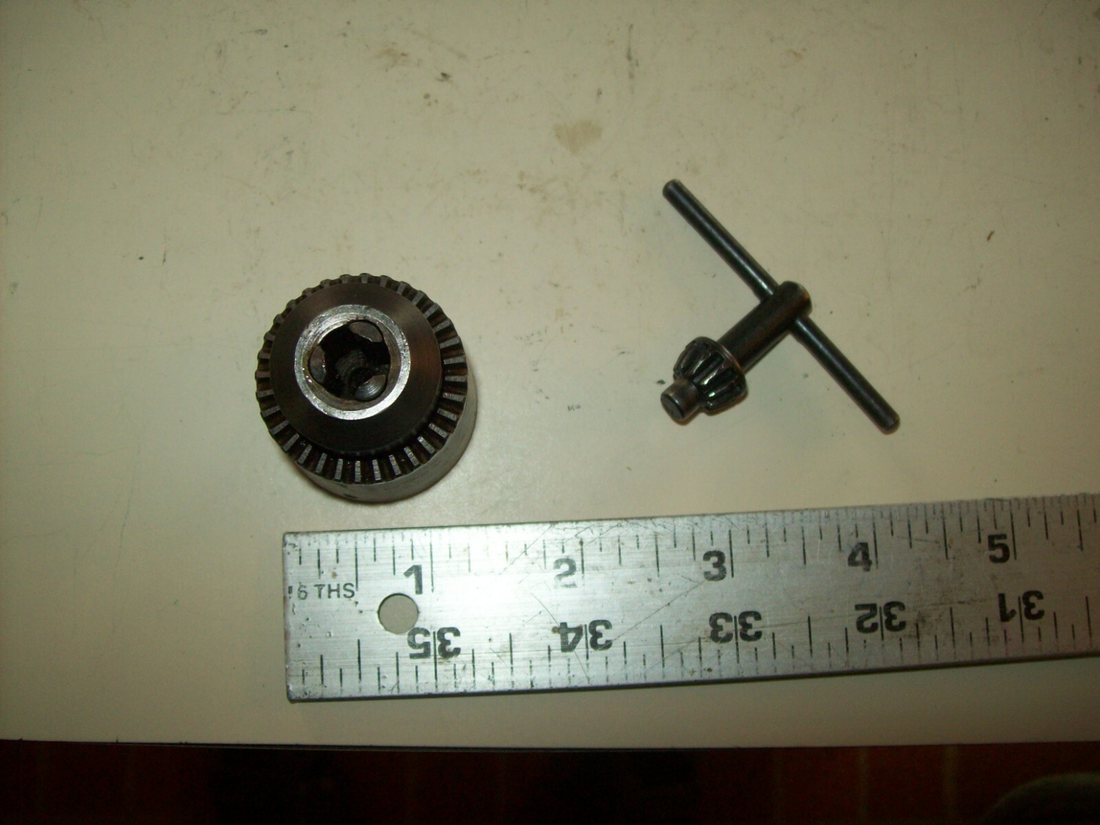 RIDGID #B90A Supreme Drill Chuck With Key 3/8" Capacity 3/8" x #8 ...