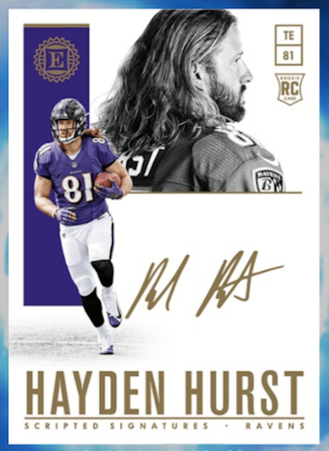 Panini NFL Blitz 2018 Encased Scripted Sigs Rookie Hayden Hurst #d ...