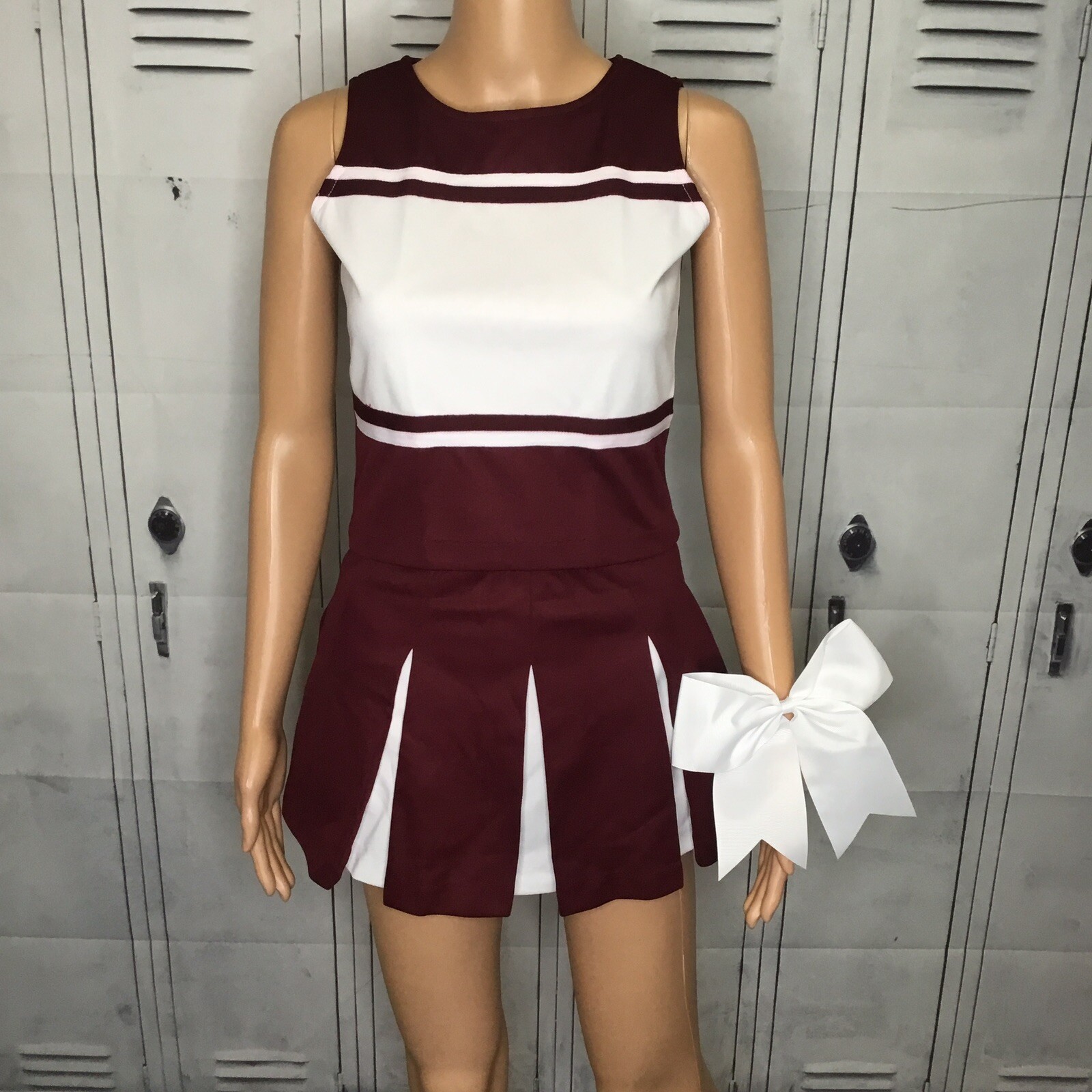 Cheerleading Uniform Maroon Girls 9-10 Cheaper Team Alternative Add ...