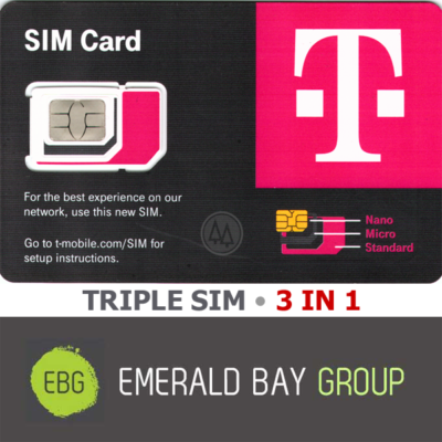 T-MOBILE Triple SIM Card R15 "3 in 1" NANO • 4G 5G LTE • NEW • USE BY ...