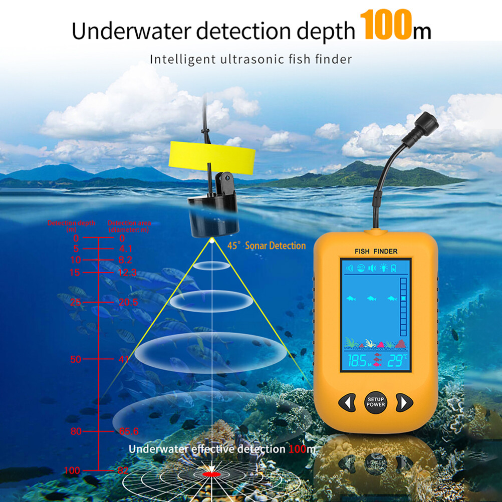Fish Finder Sonar Fish Finder Portable With Alarm For Outdoor Fishing ...