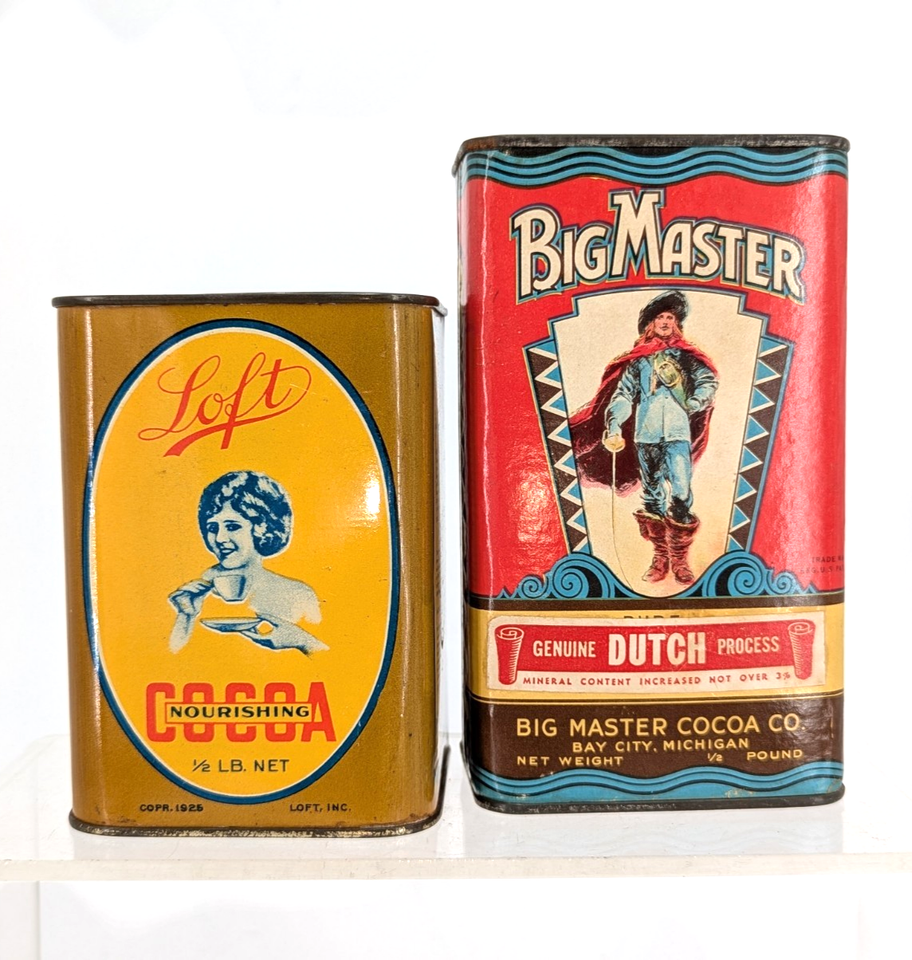 Early 20th Century Empty Cocoa Powder Tins: Rare 1910s Lowney's & More ...