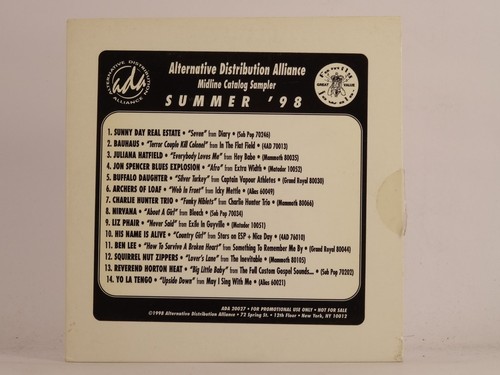 VARIOUS ARTISTS ALTERNATIVE DISTRIBUTION ALLIANCE MIDLINE CATALOG ...