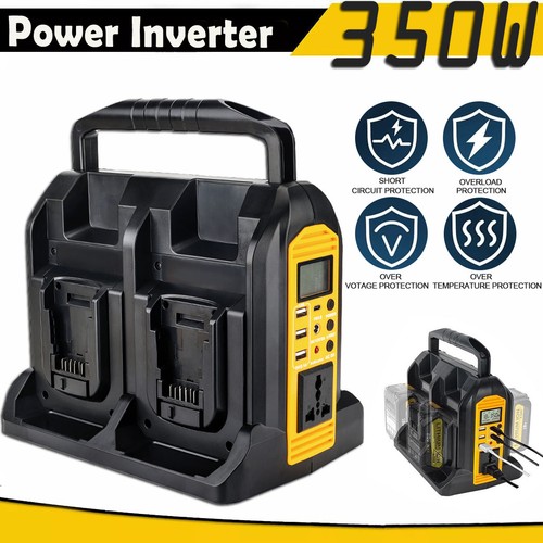 4 Ports 350W Portable Power Bank Inverter for Dewalt 20V Battery to AC ...