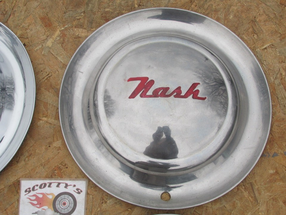 1952-55 NASH RAMBLER, STATESMAN, AMBASSADOR 15" WHEEL COVERS, HUBCAPS ...
