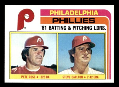1982 Topps Baseball #636 Phillies Ldrs Carlton Rose NM/MT or Better *d8 ...