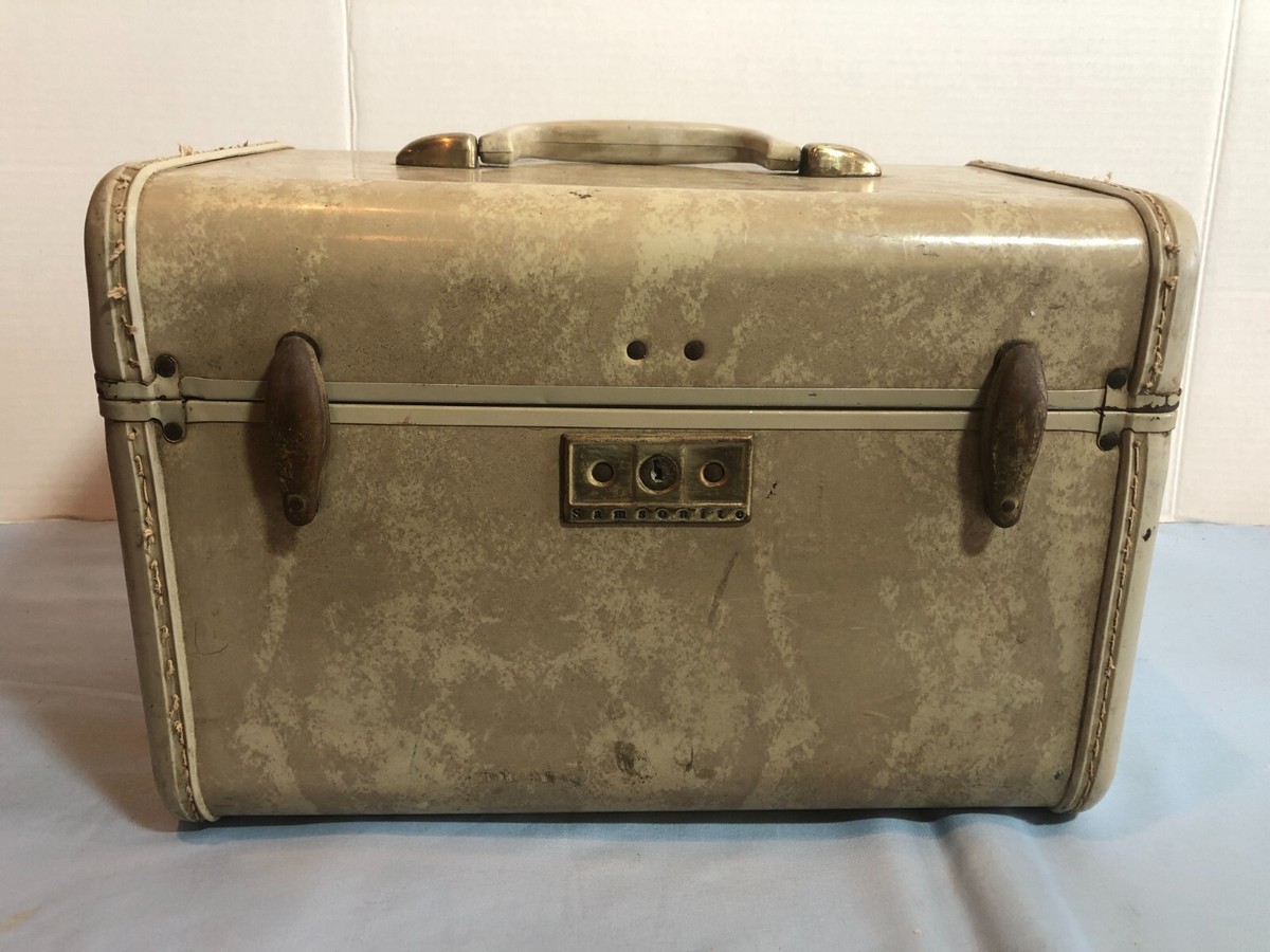 Vintage Style Train Case Urecity Vintage Leather Vanity Case With