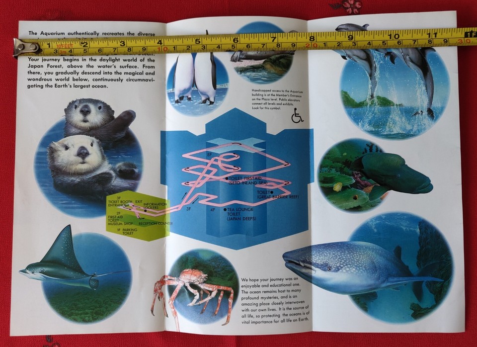 1995 Osaka Aquarium Ring of Fire Entrance Ticket and Informational ...