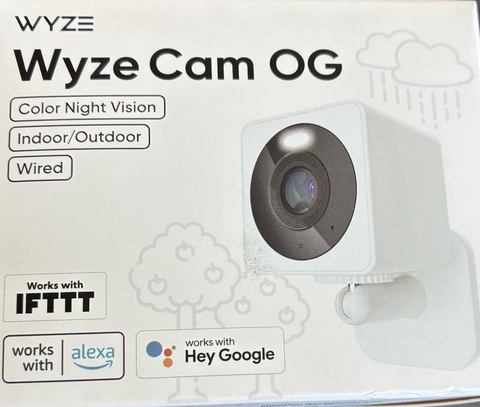 Wyze Cam OG Indoor/Outdoor 1080p Wi-Fi Smart Camera with Night Vision ...