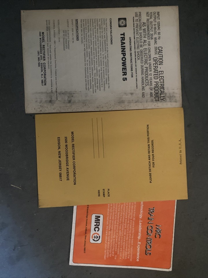 MRC Train Power 5 Hobby Transformer HO Scale Model Rail Model Railroad ...