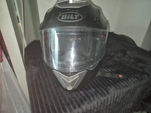 BILT TECHNO 2.0 EVOLUTION SENA BLUETOOTH MATTE BLACK MOTORCYCLE HELMET ...