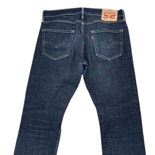 Levis 504 Denim Jeans Dark Wash Straight Leg Regular Blue Mens W32 L31 ...