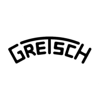 New 11" Vintage Style Gretsch Drums Guitar Logo Decal Sticker Black or ...