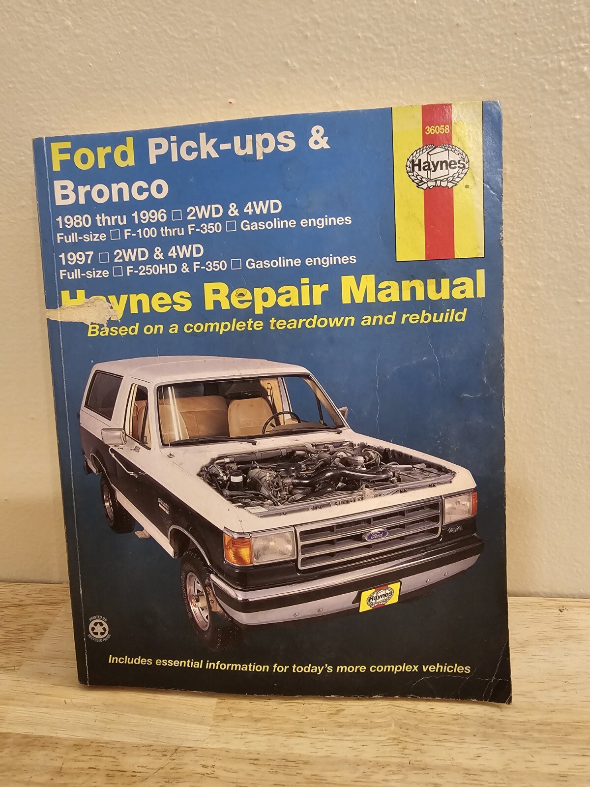 Haynes Repair Service Manual 36058 Ford Pick-Ups And Bronco 1980 thru ...