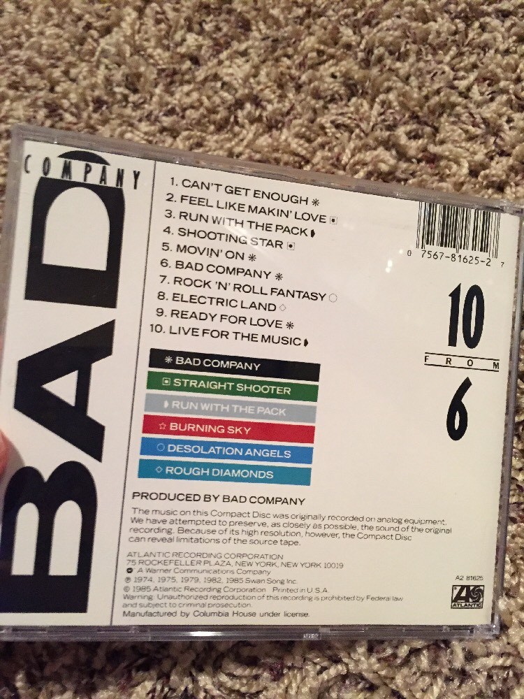 Bad Company 10 From 6 CD | eBay