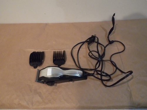 WAHL Hair Clippers Precision MC2 Silver Black w/ 1" & 1/2" 4 8 ...