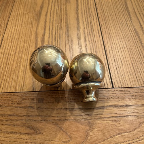 2 Antique Brass Bed Knobs 95mm by 75mm | eBay