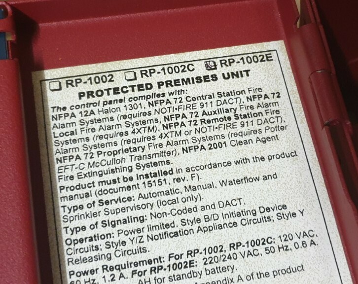 NOTIFIER RP-1002 EXTINGUISHING AGENT RELEASE PANEL | eBay