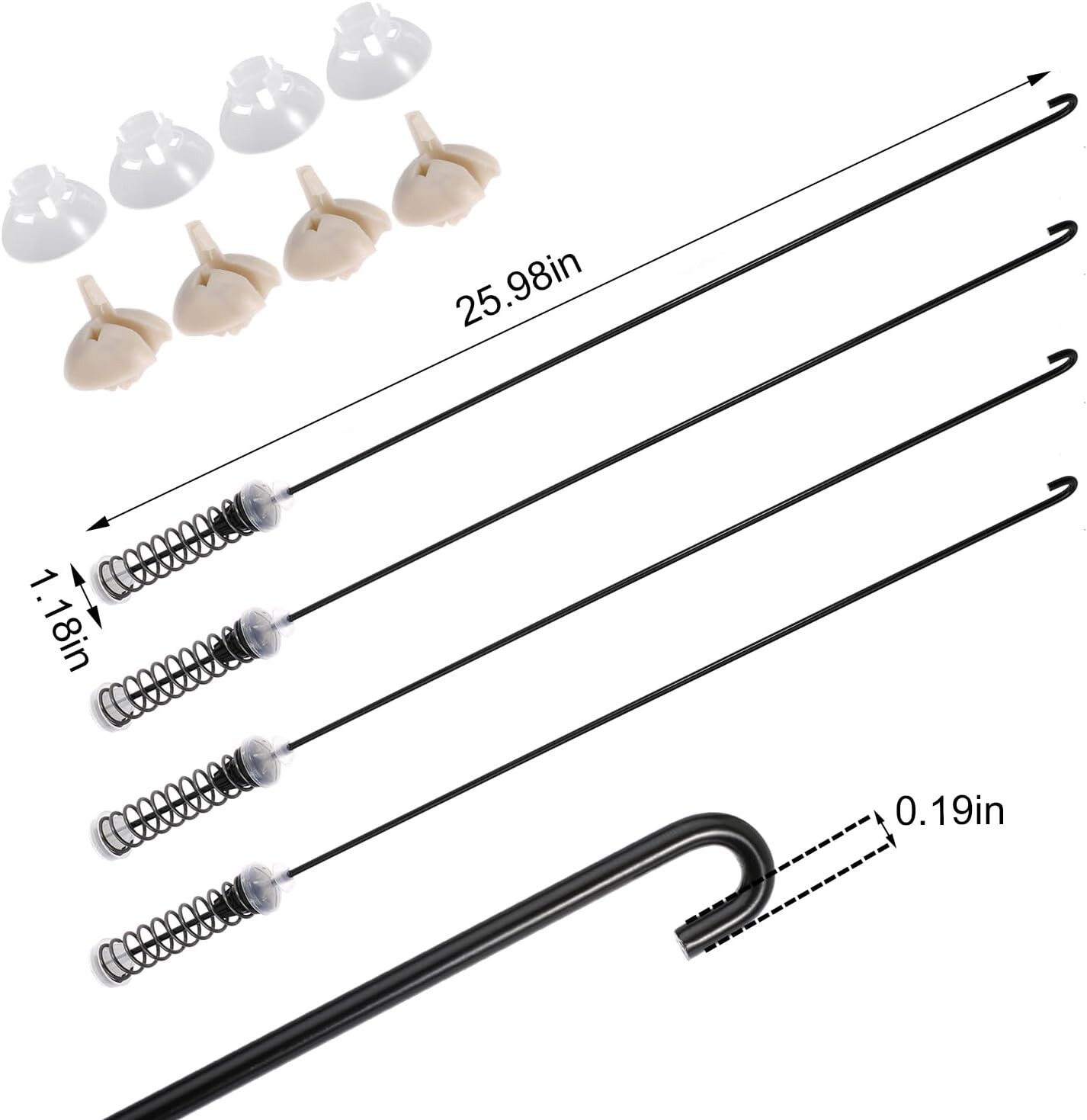 Suspension Rod Kit For Roper RTW4516FW1 RTW4516FW2 RTW4641BQ0 ...