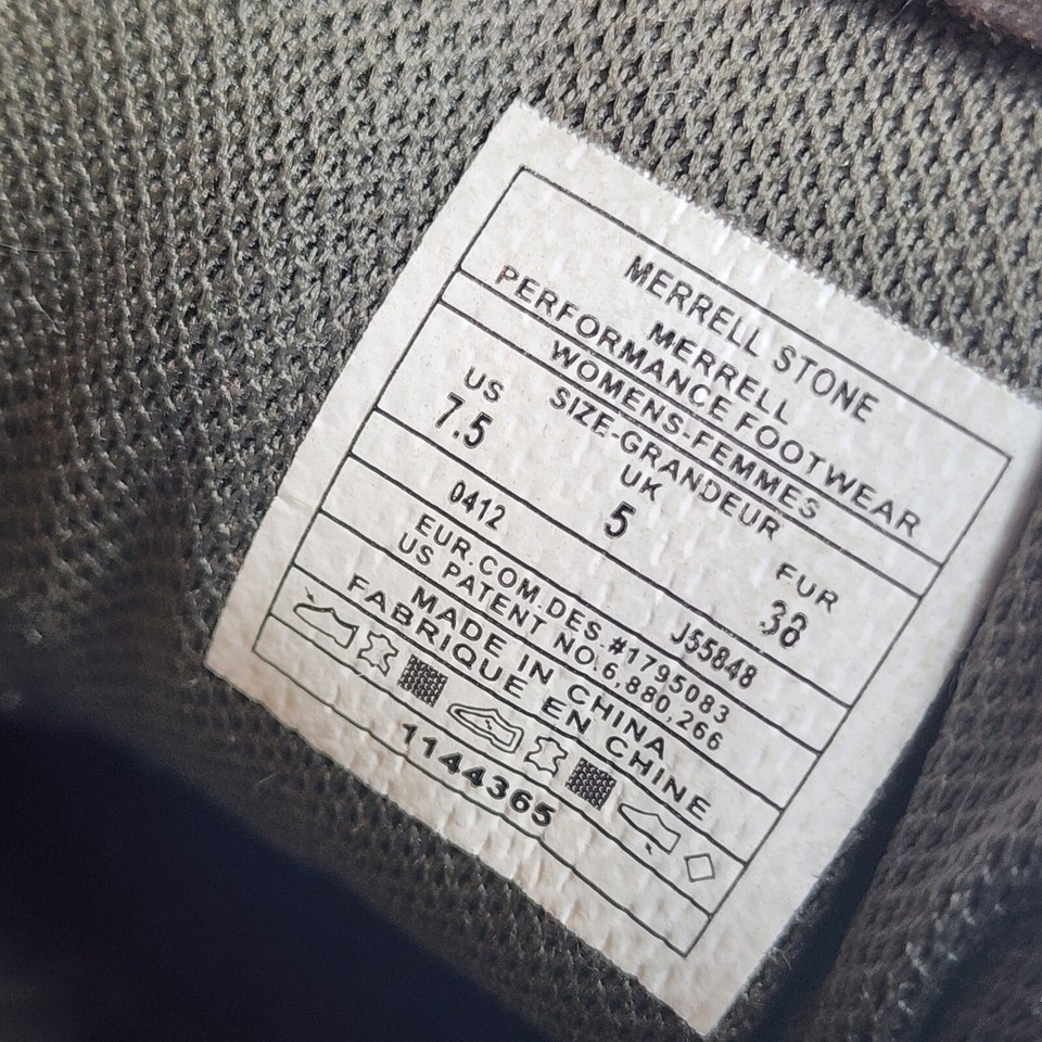 Merrell Women's Stone Brown Pink Leather Lace Up Hiking Shoes Size 7.5 ...