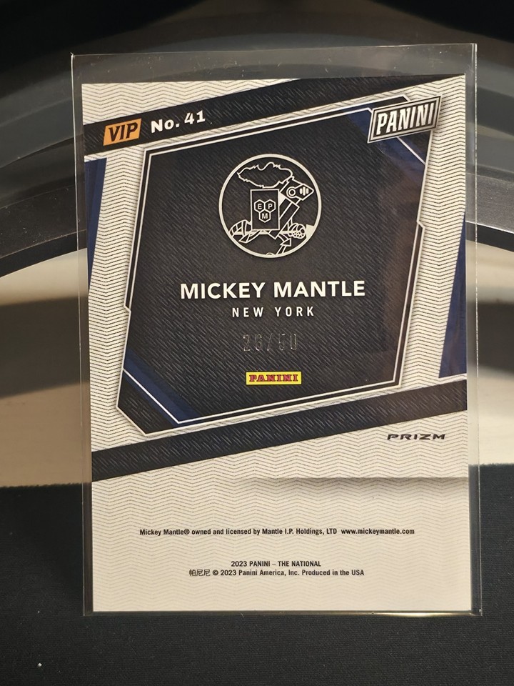 2023 Panini National Convention VIP Gold Pack 26/50 Mickey Mantle #41 ...