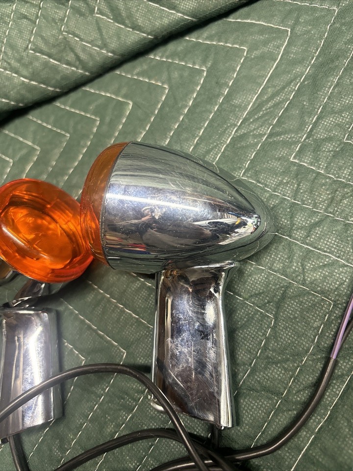 Harley Davidson Sportster Softail Dyna V-Rod Chrome Rear Turn Signal ...