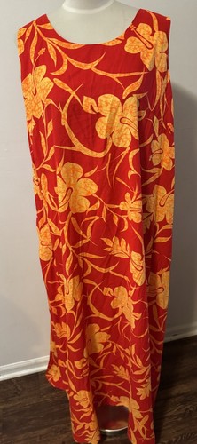 Vintage 70s Tiki Togs MuuMuu Kaftan Festival Hippy Maxi Hawaiian Dress ...
