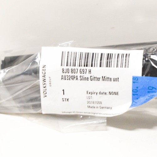 NEW AUDI TT 8J FRONT BUMPER LOWER GRILL 8J0807697H 2013OEM NO DUTY TO ...