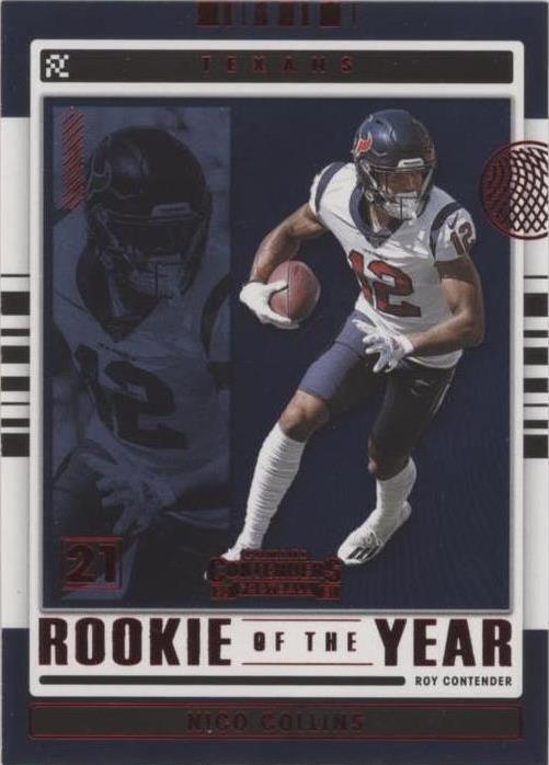 2021 Panini Contenders - Rookie of the Year Contenders Nico Collins # ...