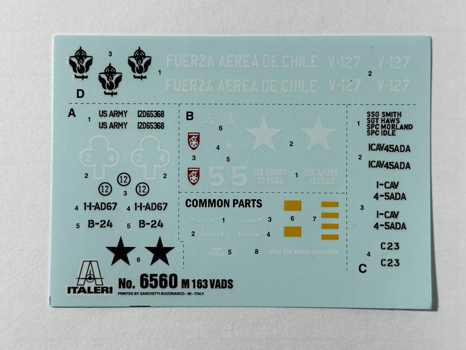 New Italeri #6560 1/35 M163 VADS Vulcan Air Defence System (VADS) | eBay