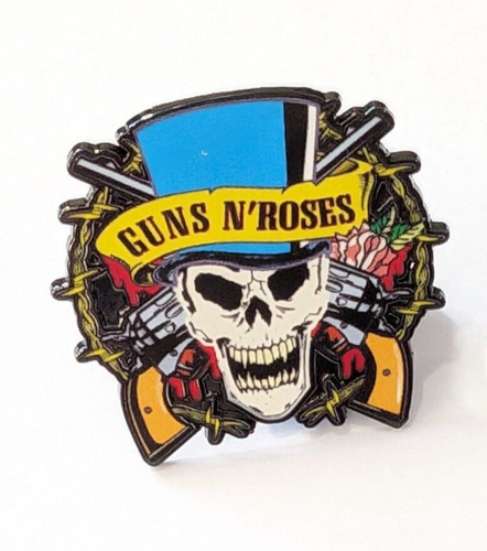 Guns N Roses Bullet Logo SKULL Lapel Enamel Pin Badge SLASH AXL ROSE ...