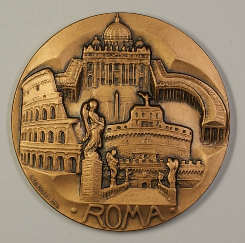 1985 Italy Assesorato Al Turismo 55th World Congress Rome Bronze Medal ...