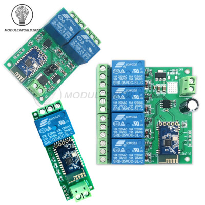DC 5V/12V 1/2/4Channel Bluetooth Relay Module APP Control Switch IoT ...