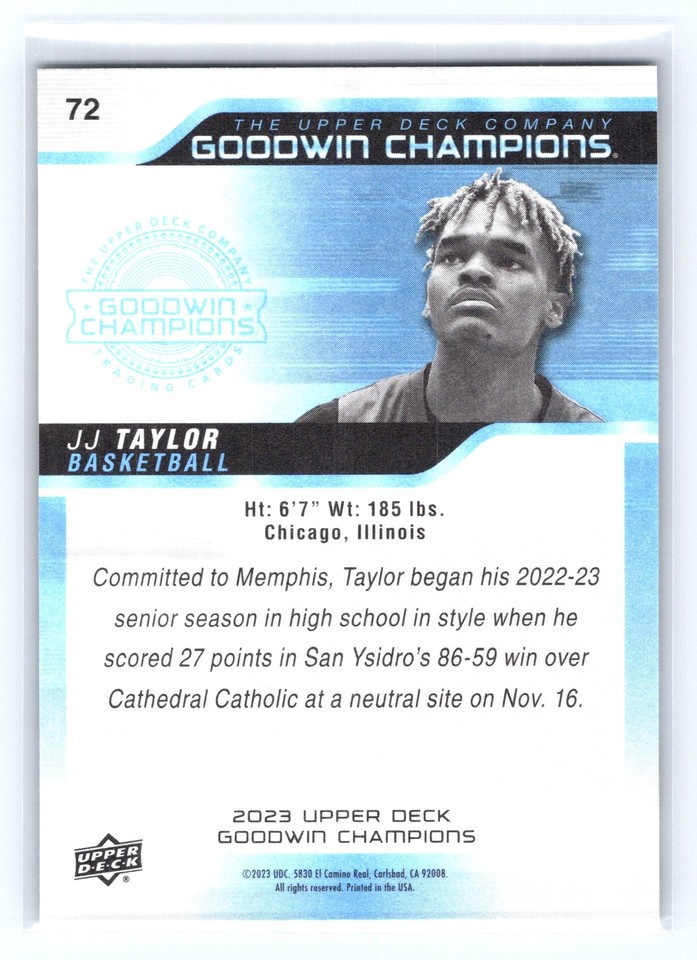 2023 Goodwin Champions JJ Taylor #72 Base | eBay