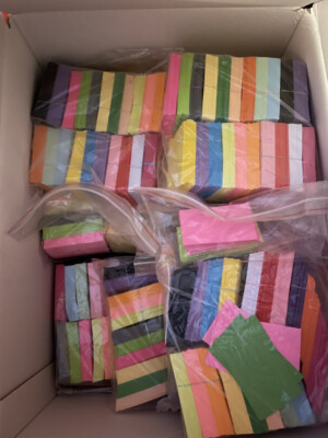 2000 sheets rectangle paper for 3D origami 20 colors 100pcs/color 3 ...