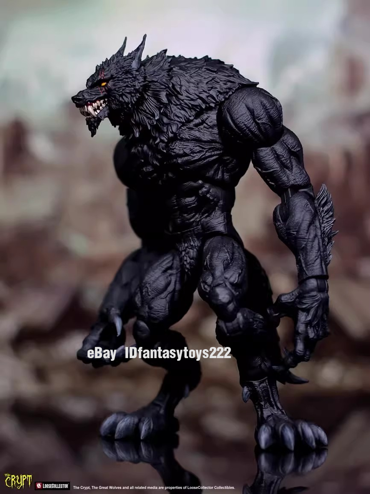 Ready！LC The Crypt Nordic Giant Wolf Fenrir black/white Wolf Action ...