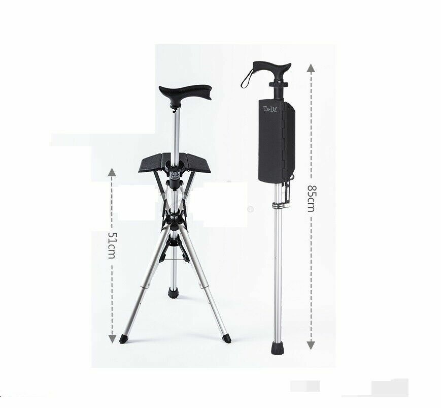 NEW TA-DA Chair Folding Aluminum Cane Chair Portable Walking Stick TADA ...