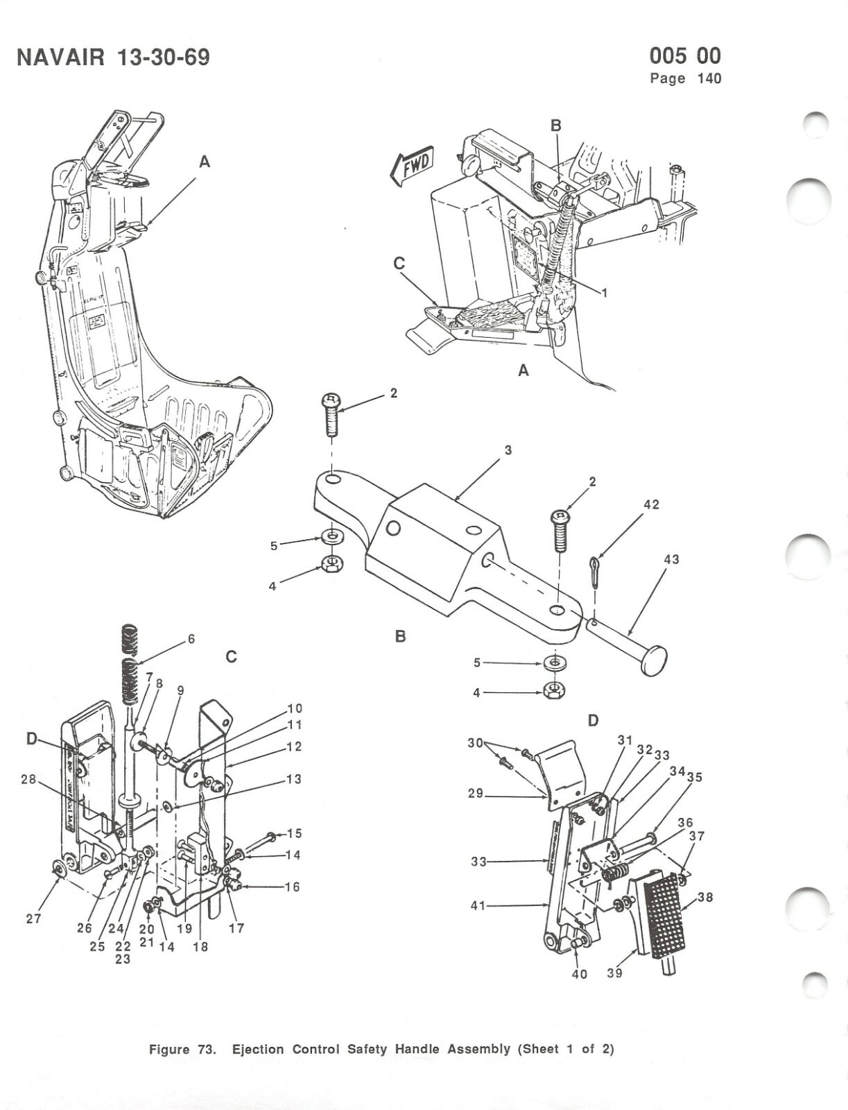 IE-1 ESCAPAC Ejection Seat (S-3A) Maint W/Parts Manual Flight Manual ...